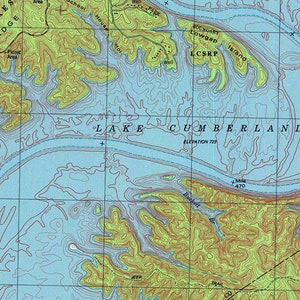 1978 Topo Map of Jamestown Kentucky Lake Cumberland - Etsy