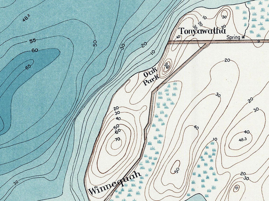 1900 Map of Lake Monona Dane County Wisconsin - Etsy