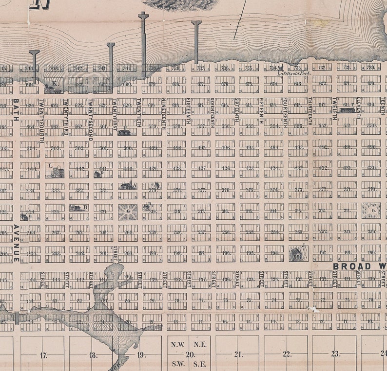 1845 Map of Galveston Texas - Etsy