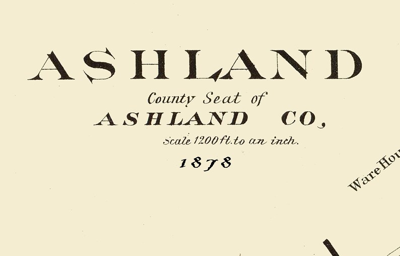 1878 Map of Ashland Wisconsin - Etsy