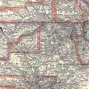 1911 Map of the State of Colorado - Etsy