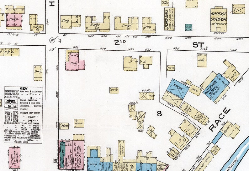 1885 Town Map of Frenchtown Hunterdon County New Jersey - Etsy