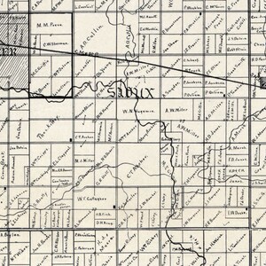 1896 Farm Line Map of Clay County Iowa - Etsy