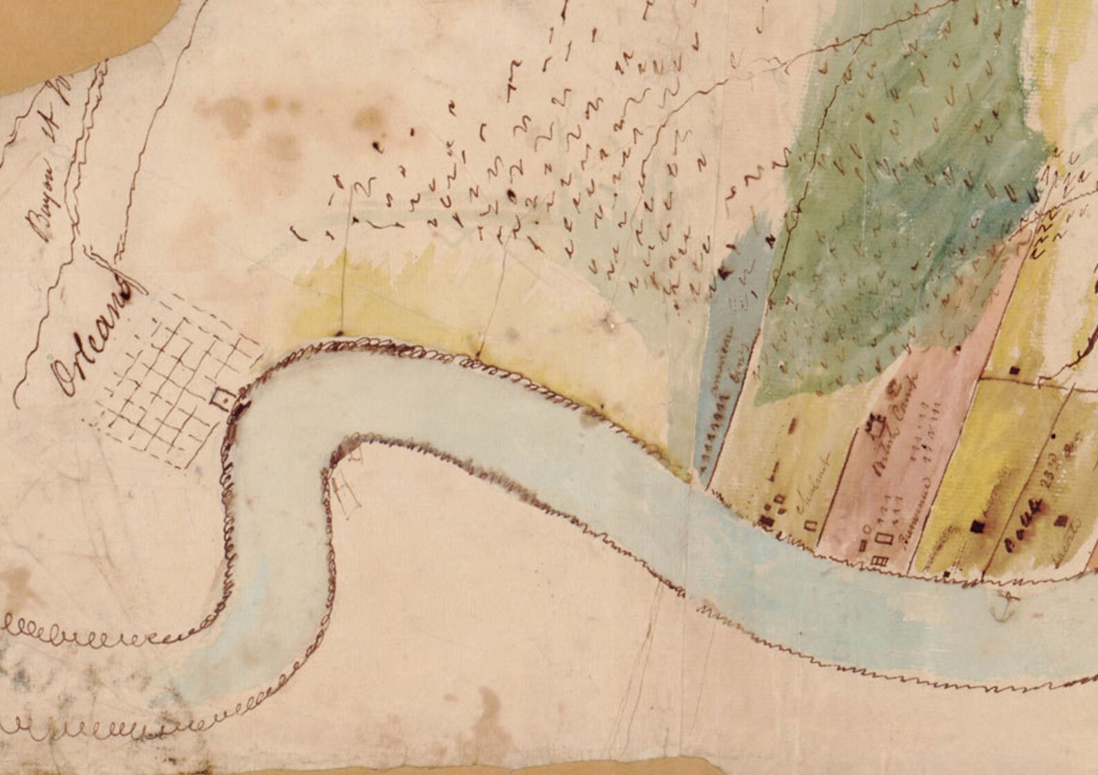 1815 Map of New Orleans Louisiana & Plantations - Etsy