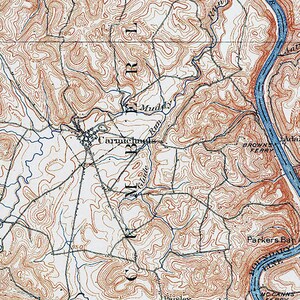 1903 Topo Map of Masontown PA Quadrangle Carmichaels Ceylon - Etsy