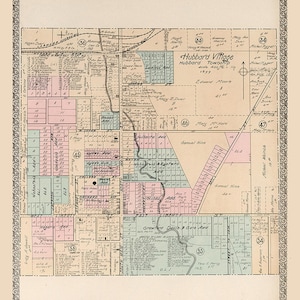 1899 Map of Hubbard Village Trumbull County Ohio - Etsy