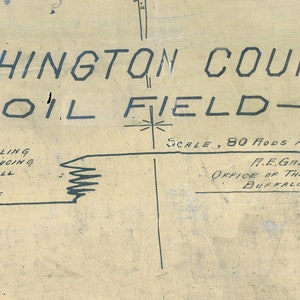 1900 Oil & Gas Map of the Boro of Washington Pennsylvania - Etsy