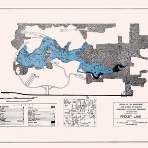 1958 Map of Findley Lake Lorain County Ohio - Etsy