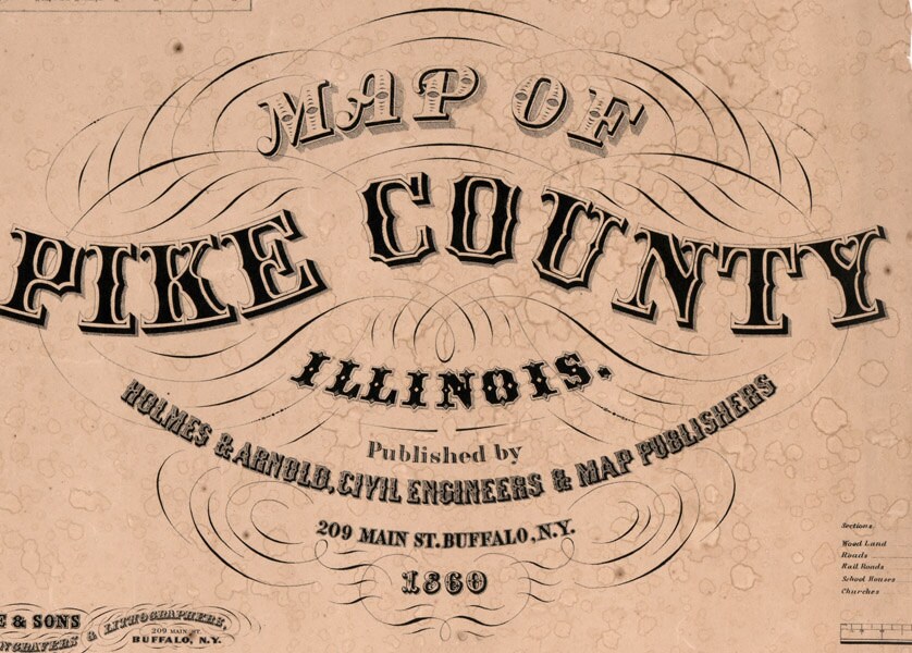 1860 Map of Pike County Illinois Pittsfield - Etsy Canada