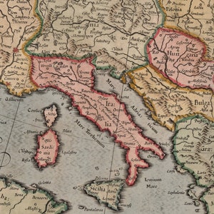 1623 Map of Europe - Etsy