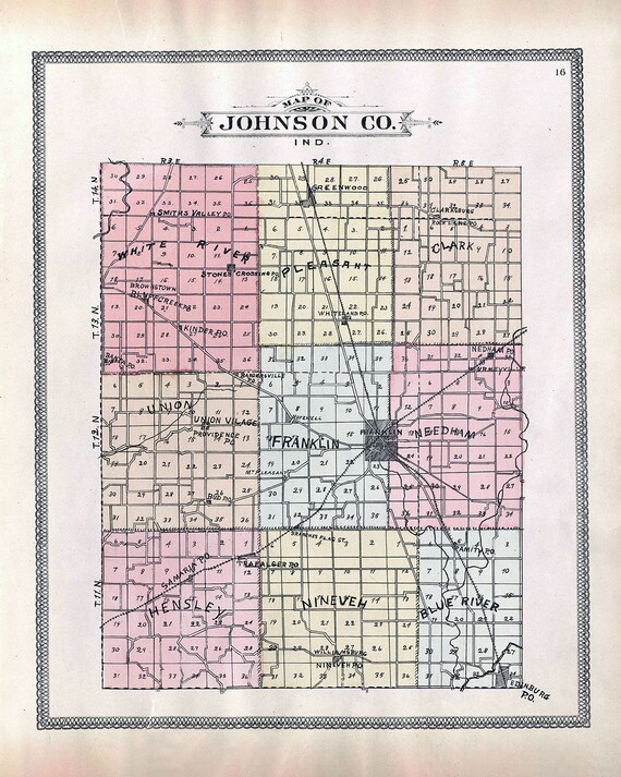 Johnson County Section Map Map Of Johnson County Texas | Map Distance