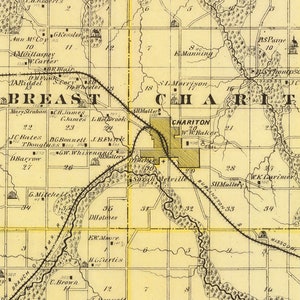1875 Map of Lucas County Iowa - Etsy