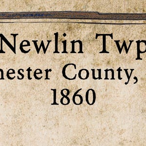 1860 Map of Newlin Township Chester County Pa - Etsy