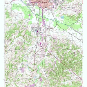 1950 Topo Map of Jackson South Tennessee Bemis - Etsy