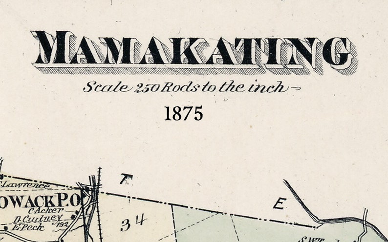 1875 Map of Mamakating Township Sullivan County New York - Etsy