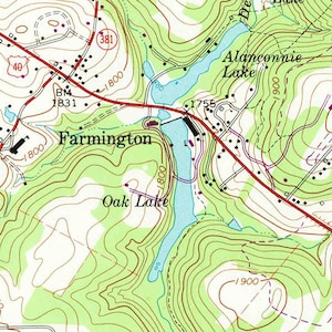 1964 Map of Deer Lake Fayette County Pennsylvania - Etsy