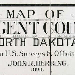 1899 Farm Line Map of Sargent County North Dakota - Etsy