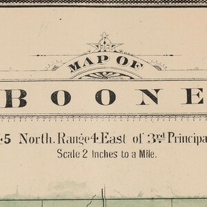 1886 Map of Boone Township Boone County Illinois - Etsy
