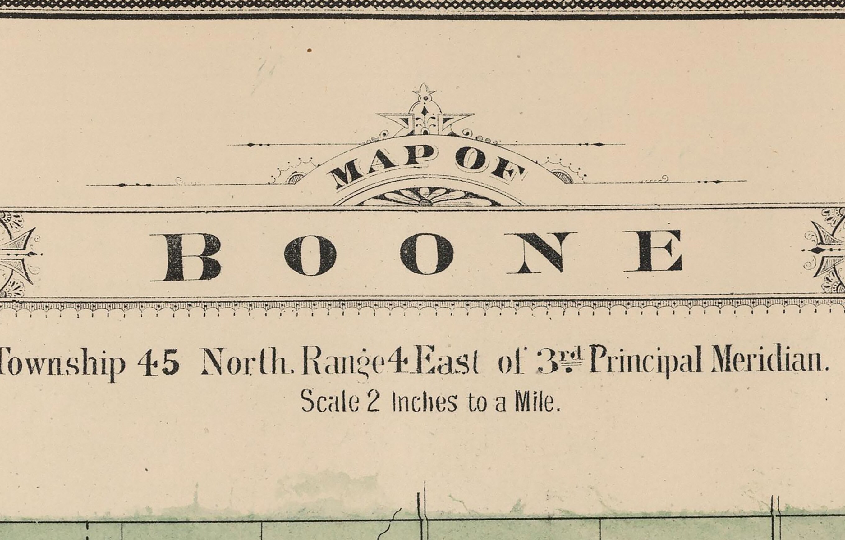 1886 Map of Boone Township Boone County Illinois - Etsy