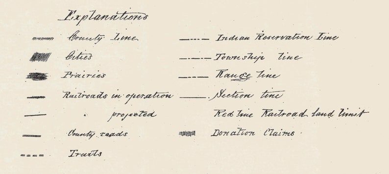 1892 Map of Chehalis County Washington - Etsy