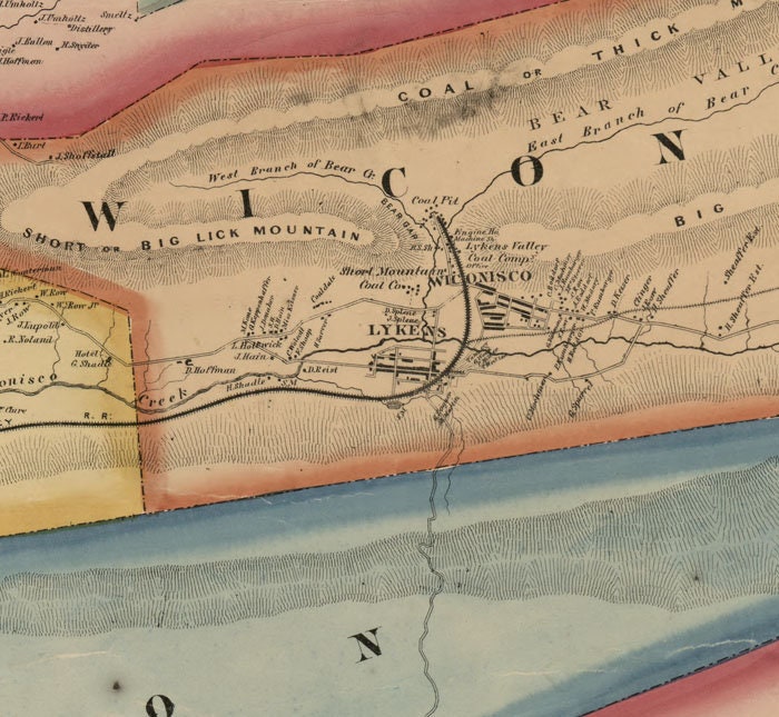 1862 Map of Dauphin County Pa From Actual Surveys Harrisburg - Etsy