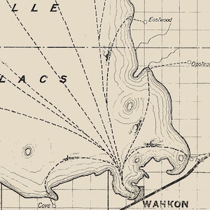 1915 Map of Lake Mille Lacs Minnesota - Etsy