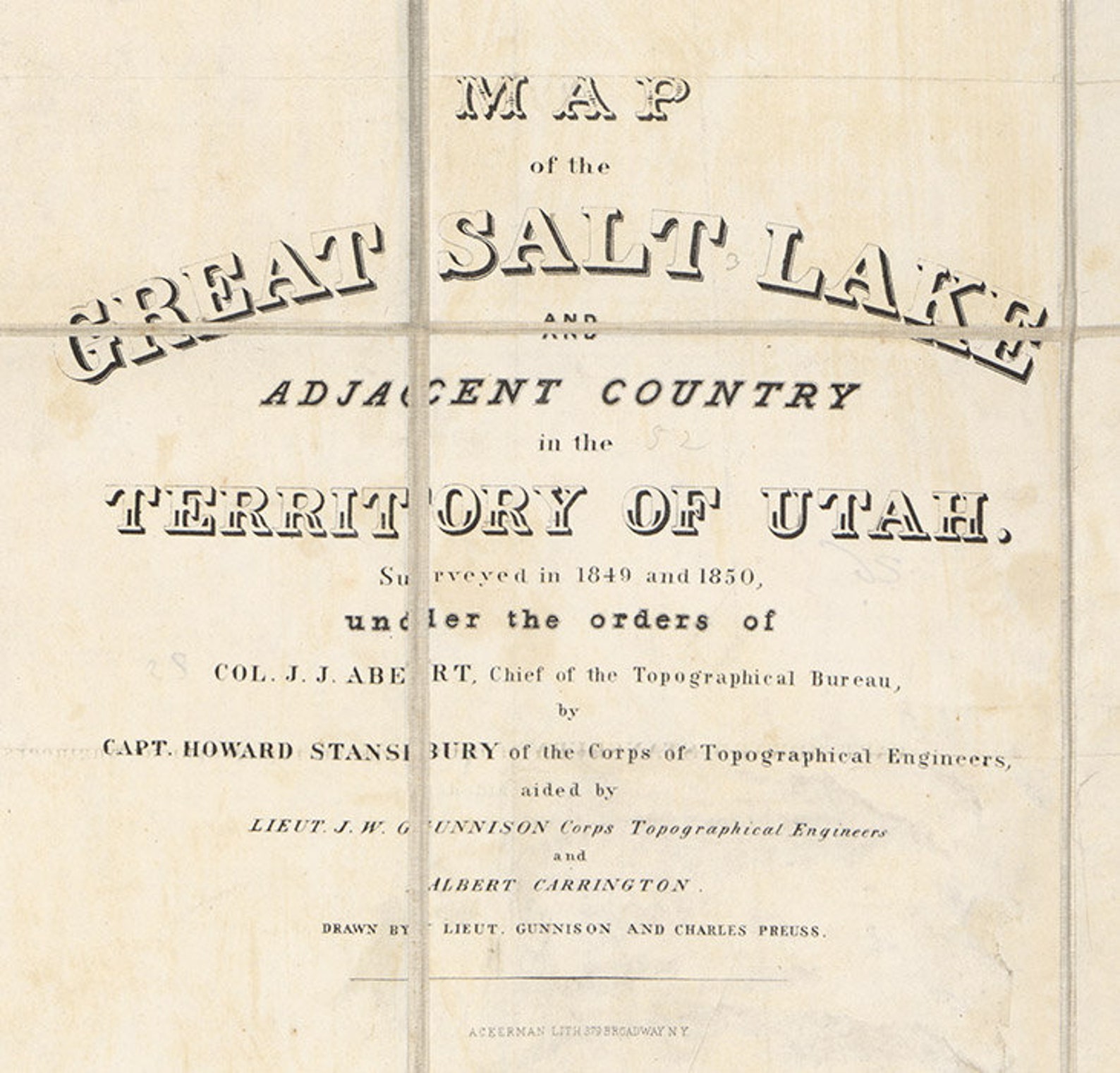 1852 Map of the Great Salt Lake Utah - Etsy