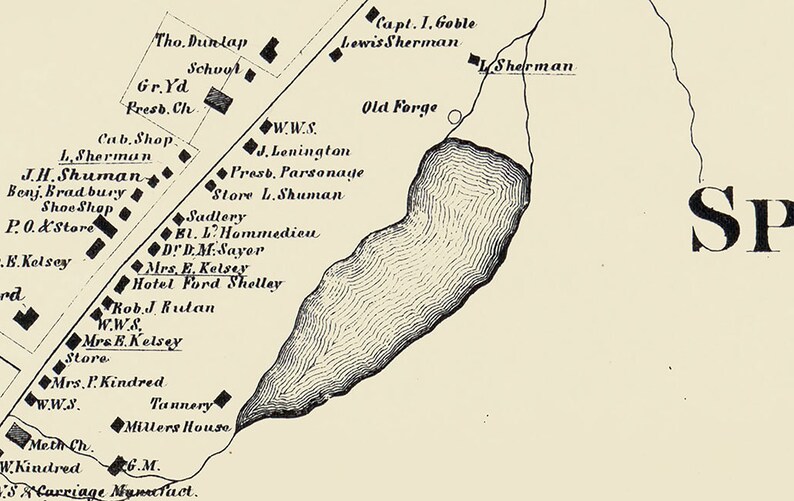 1860 Map of Sparta Sussex County New Jersey - Etsy