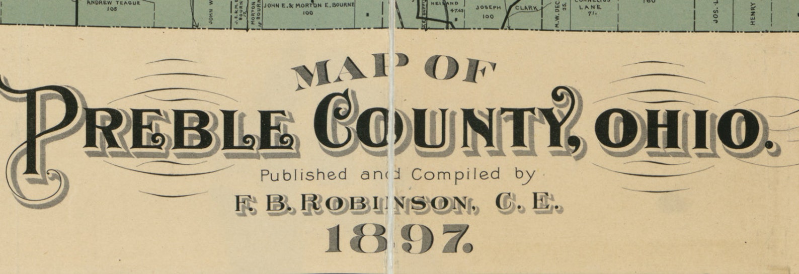 1897 Farm Line Map of Preble County Ohio Eaton - Etsy