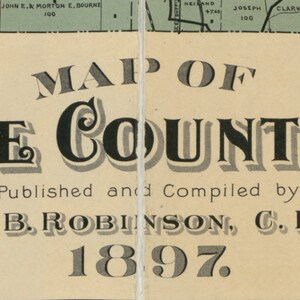 1897 Farm Line Map of Preble County Ohio Eaton - Etsy