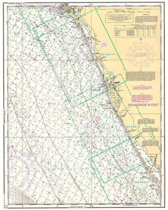 1996 Nautical Chart Map of Venice Florida Gulf Region Stump | Etsy