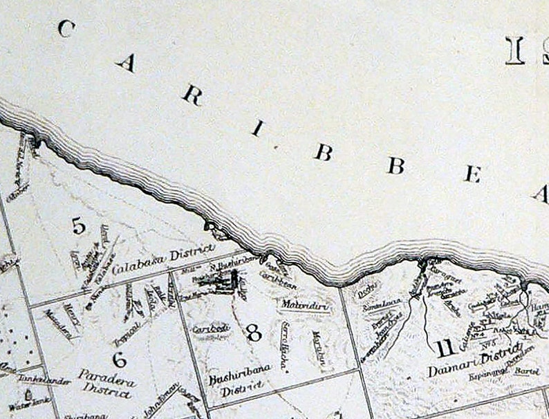 1885 Map of Aruba and Its Gold Mines | Etsy