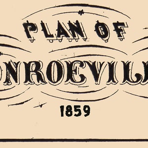 1859 Town Map of Monroeville Huron County Ohio - Etsy