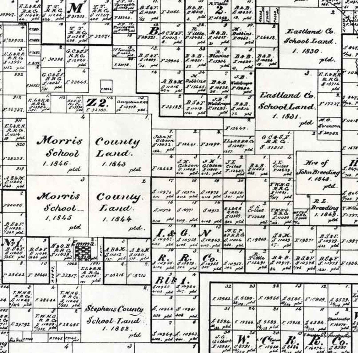 1892 Farm Line Map of Crosby County Texas - Etsy