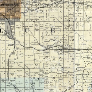 1887 Farm Line Map of Jackson County Missouri Kansas City - Etsy