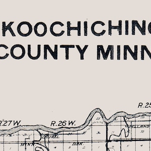 1910 Map of Koochiching County Minnesota - Etsy