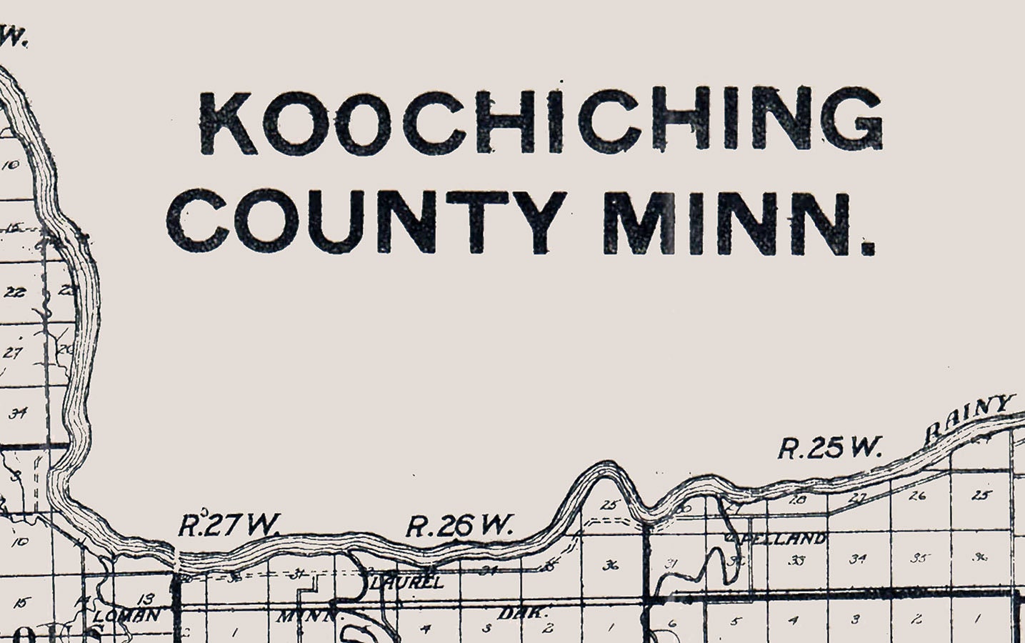 1910 Mapa del condado de Koochiching Minnesota - Etsy España