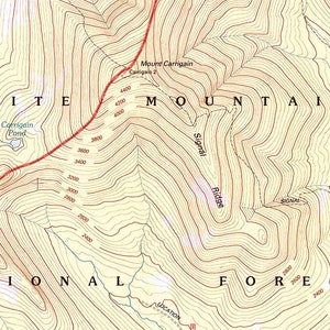 1995 Topo Map of Mount Carrigain New Hampshire White Mountains - Etsy