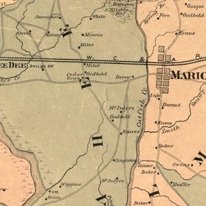 1882 Map of Marion County South Carolina Family Names - Etsy