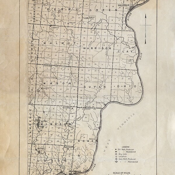 Ohio Gas Well Map - Etsy