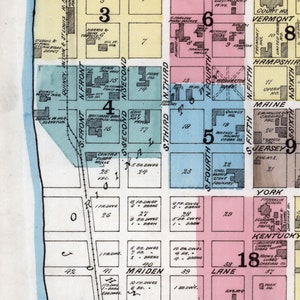 1883 Town Map of Quincy Illinois Mississippi River - Etsy