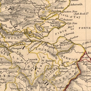 1842 Map of the British Isles - Etsy