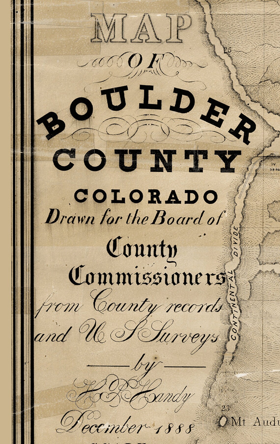 1888 Map of Boulder County Colorado - Etsy
