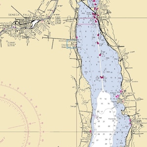 2004 Nautical Map of New York Cayuga and Seneca Lakes - Etsy