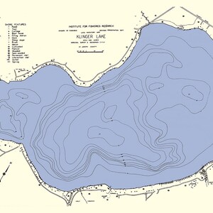 1941 Map of Klinger Lake St Joseph County Michigan - Etsy