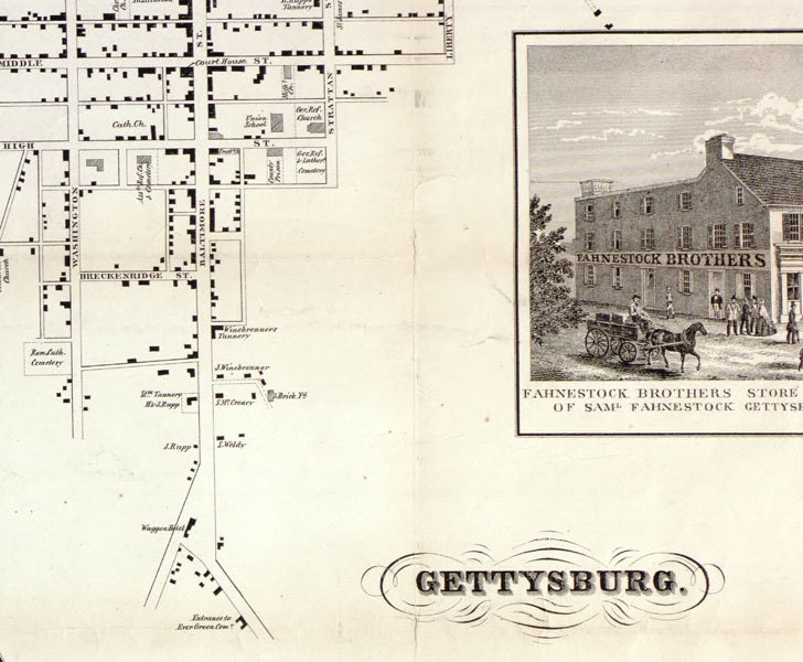 1858 Map of Adams County Pennsylvania Farm Names Genealogy - Etsy