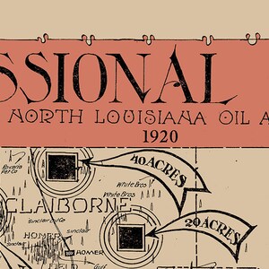 1920 Map of North Louisiana Oil and Gas Fields - Etsy