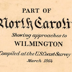 1864 Map of Approaches to Wilmington North Carolina - Etsy