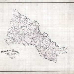 1867 Map of Hanover County Virginia - Etsy