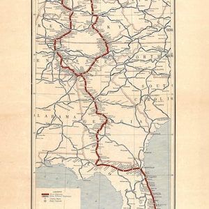 1915 Map of the Dixie Highway Illinois to Florida - Etsy